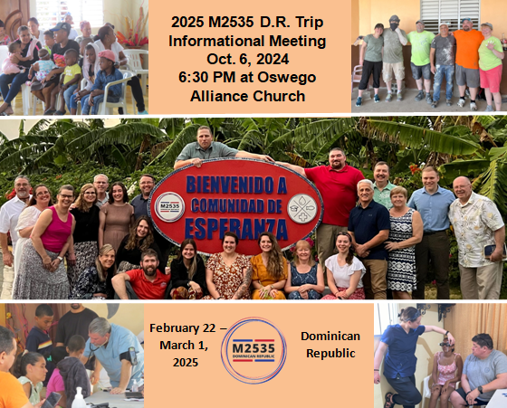 Informational meeting for DR Trip 2025 | Oswego Alliance Church
