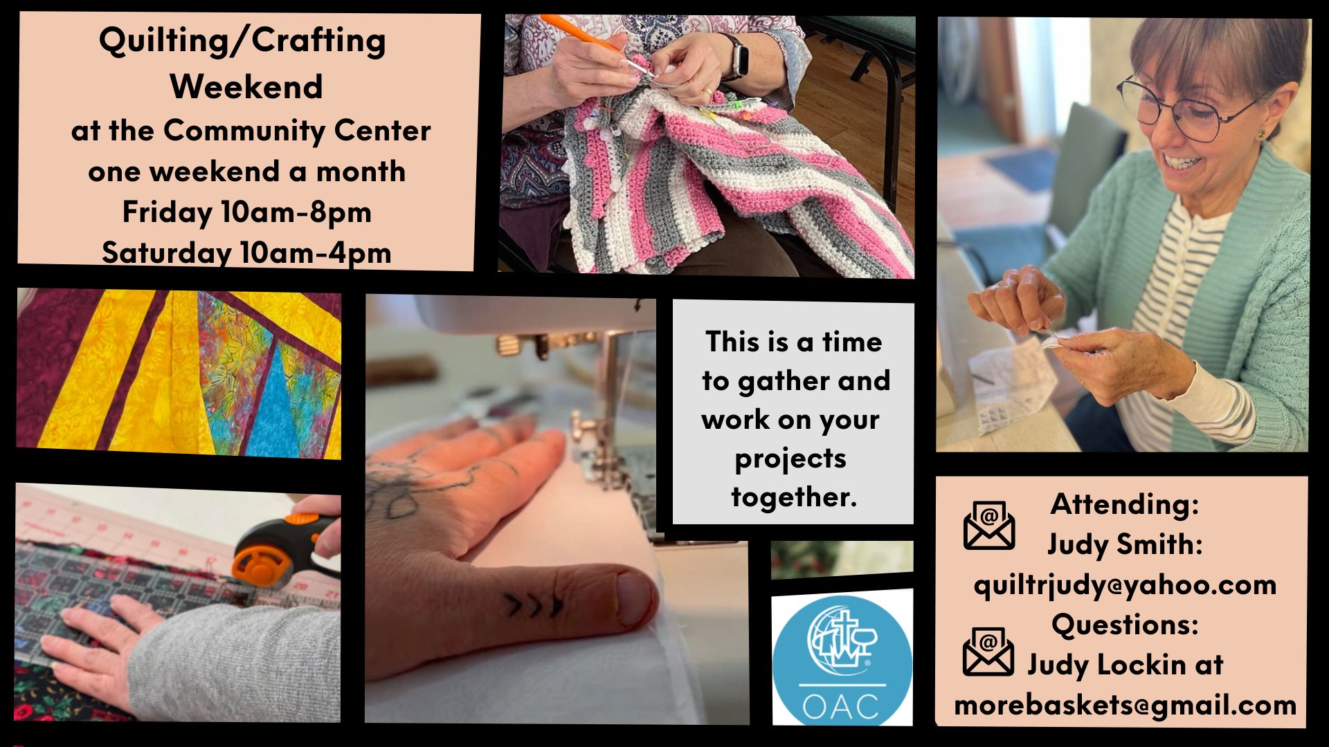 Quilters/Crafters weekend | Oswego Alliance Church