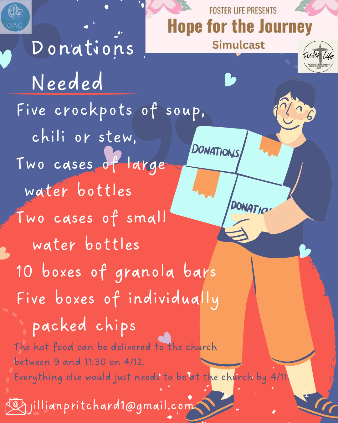 Donations Needed for Hope for the Journey Simulcast | Oswego Alliance ...