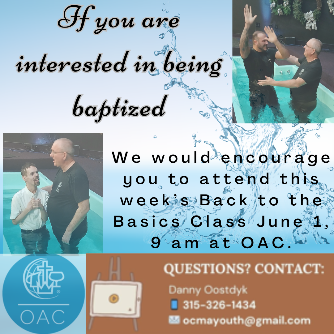 Back To The Basics: Baptism | Oswego Alliance Church