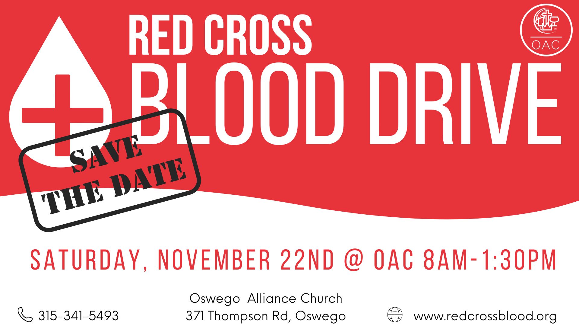 Blood Drive 11/22 | Oswego Alliance Church